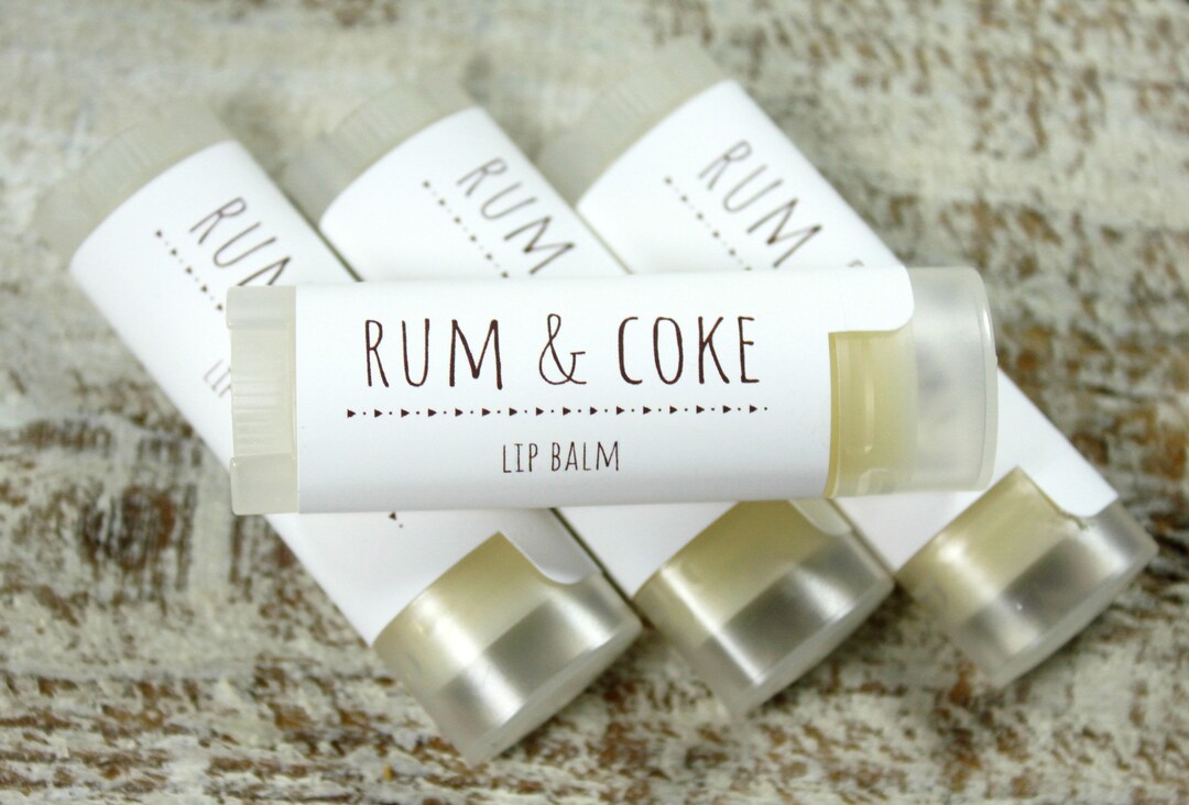 4 Rum & Coke Flavored Lip Balms, Handmade Lip Balms, Cocktail Lip Care ...