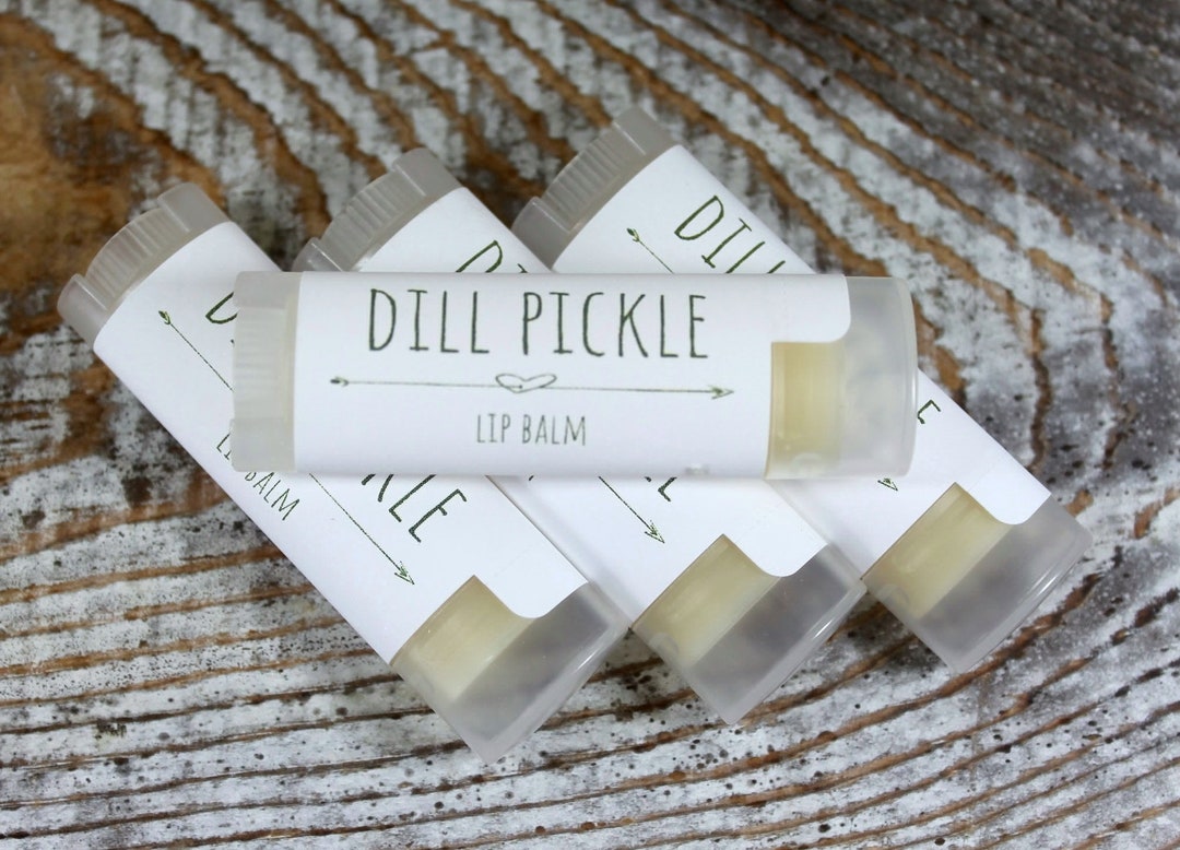 4 Dill Pickle Flavored Lip Balm, Made in Maine , Handmade Lip Care ...