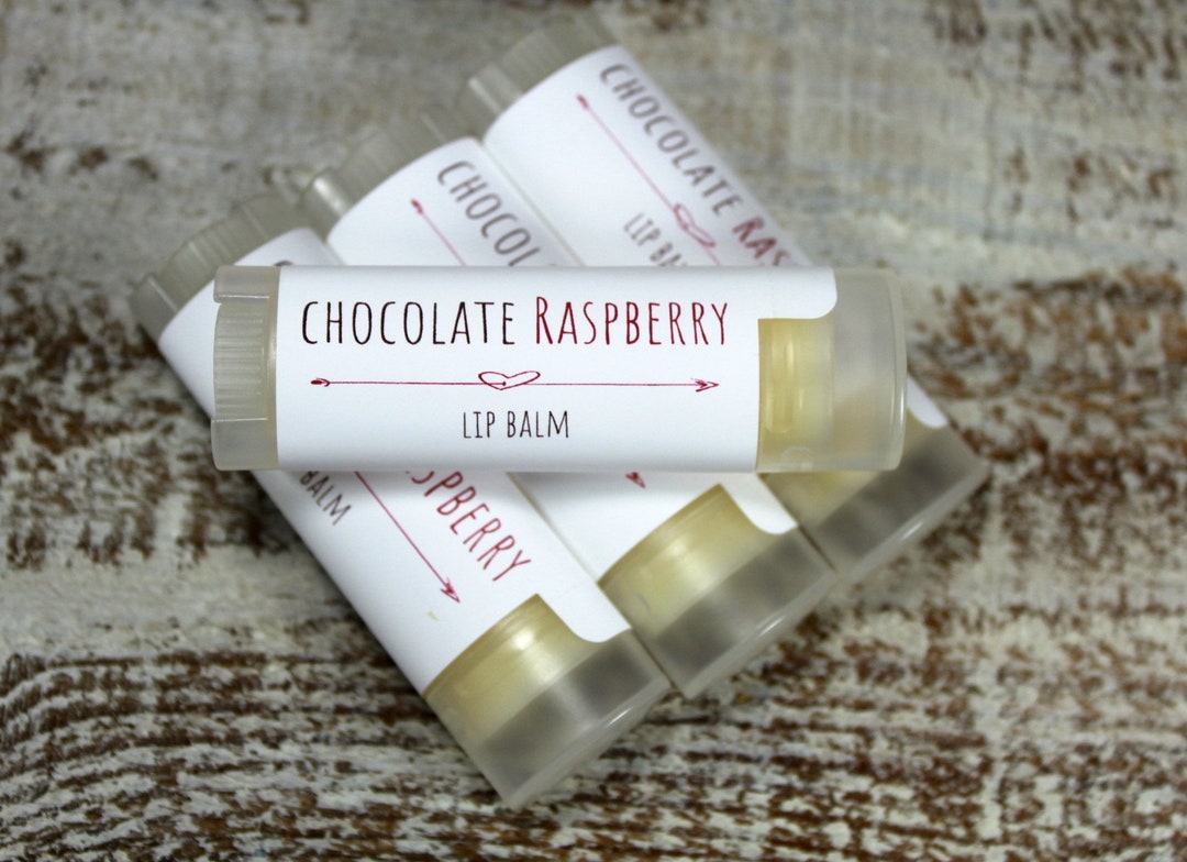 4 Chocolate Raspberry Flavored Handcrafted Lip Balms, Made in Maine ...
