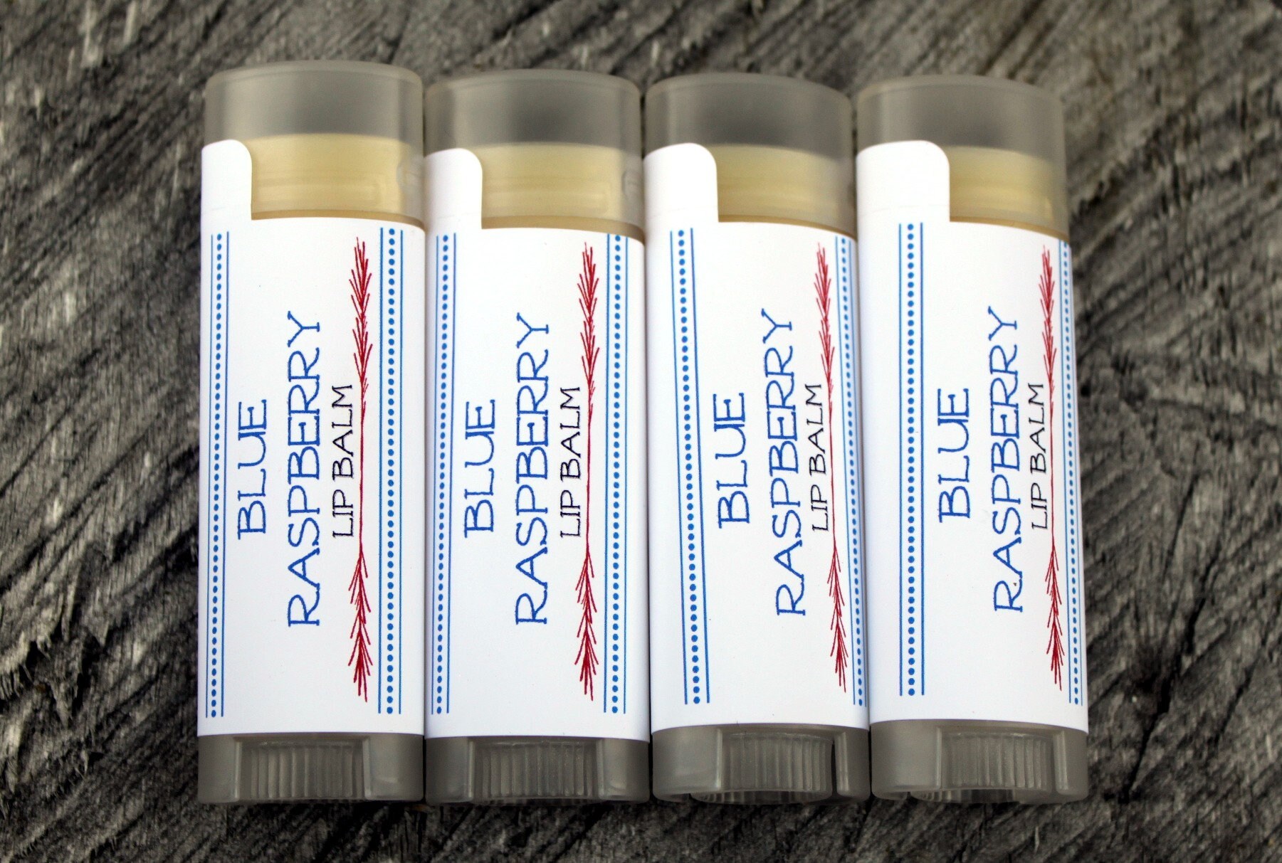4 Blue Raspberry Flavored Lip Balm Handcrafted Lip Butter | Etsy