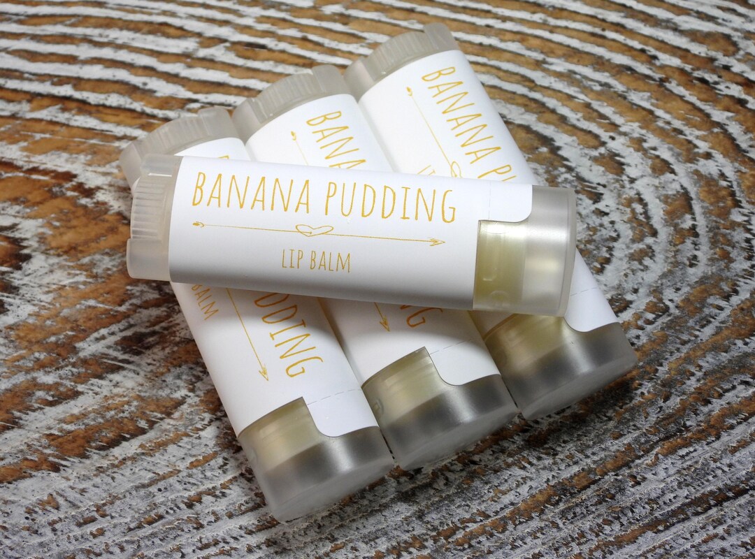 4 Banana Pudding Lip Balms, Organic Shea Butter, Maine Made - Etsy