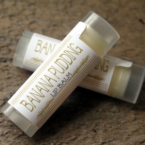 Banana Pudding Flavored Handcrafted Lip Balm, Organic Shea Butter Maine ...