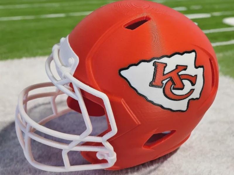 3D Printed Football Team Helmet Decor - Etsy