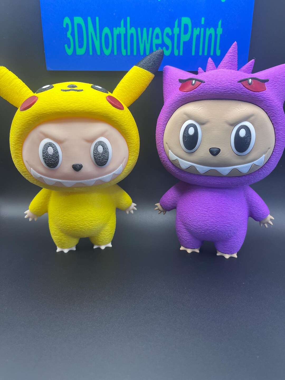3D Printed Gengar Labubu - Etsy