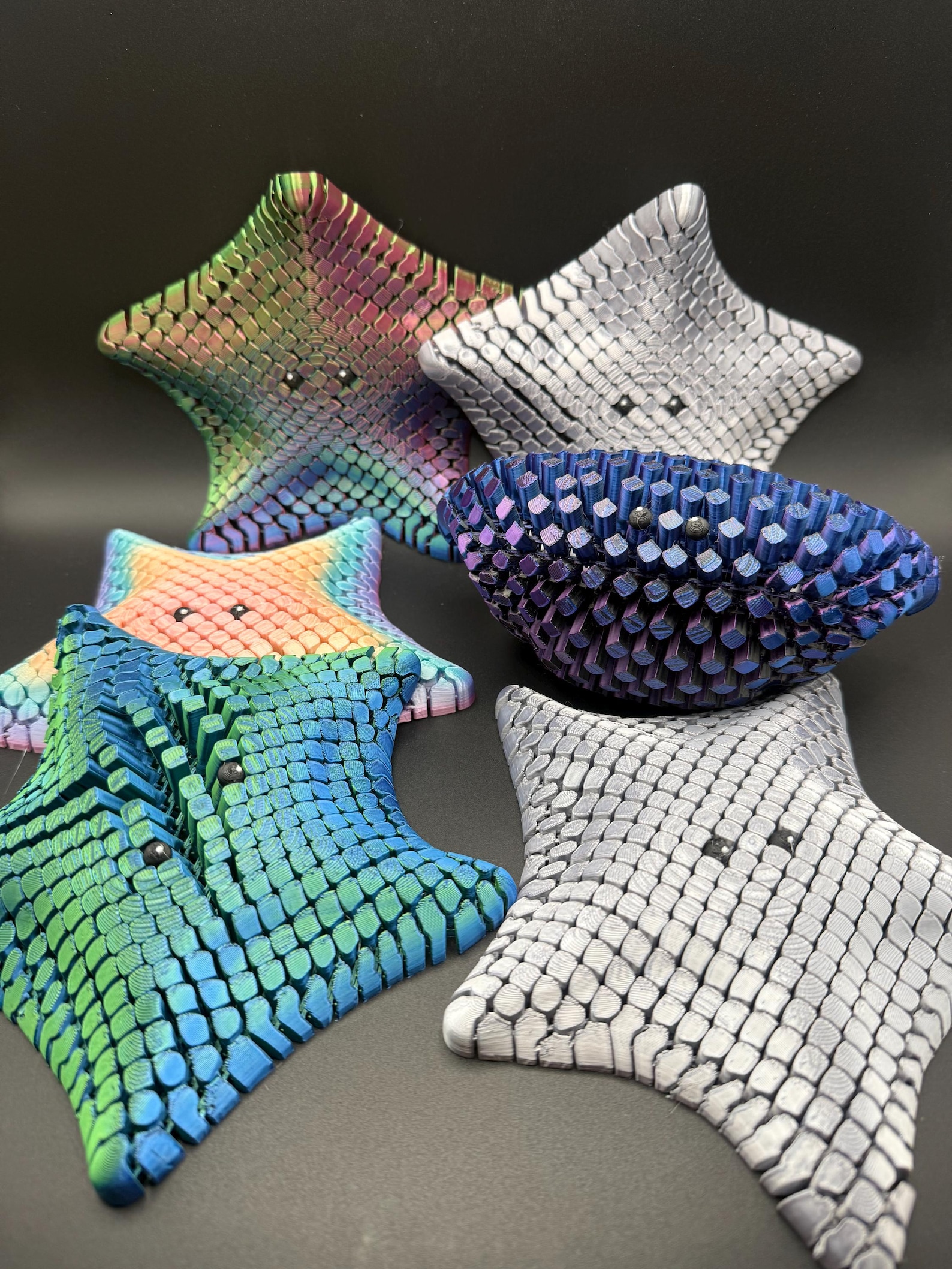 Large Betsie the Starfish 3D Printed Articulating Flexi Fidget ...