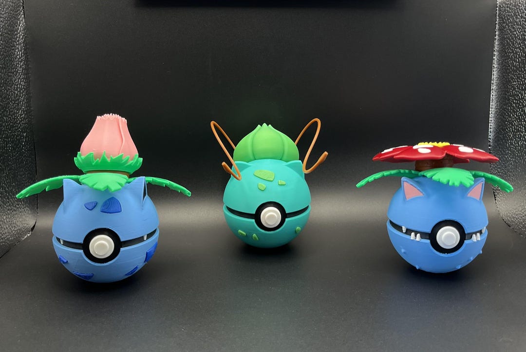 3D Printed Pokemon Pokeballs - Etsy