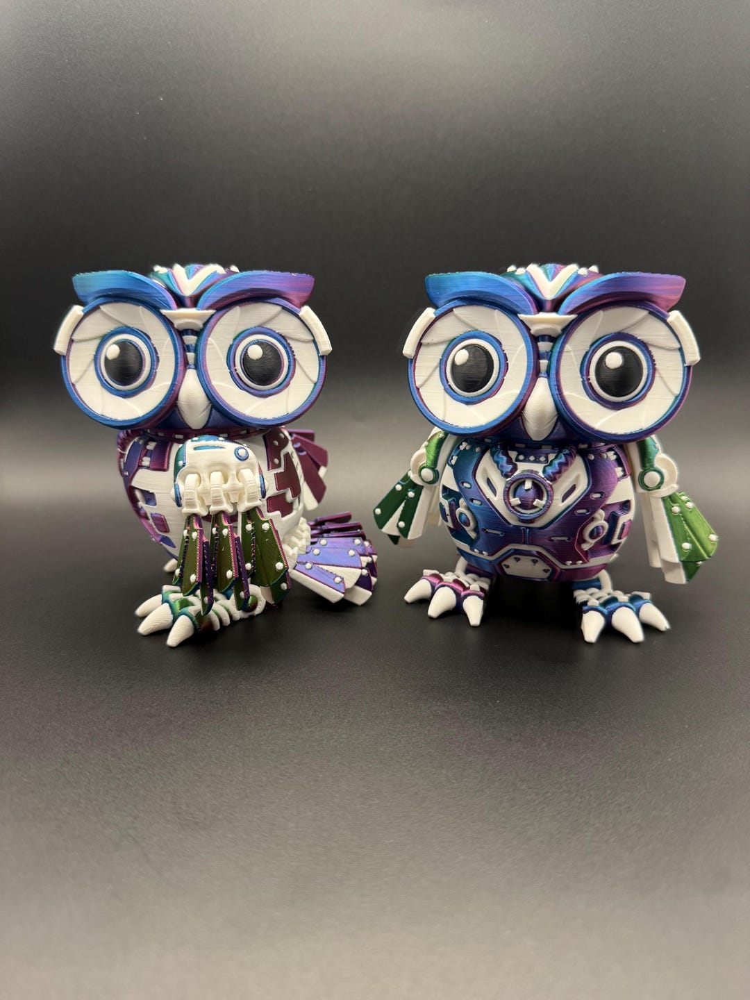 Cyber Owl Multi Colored Flexi Factory Articulated 3D Printed - Etsy