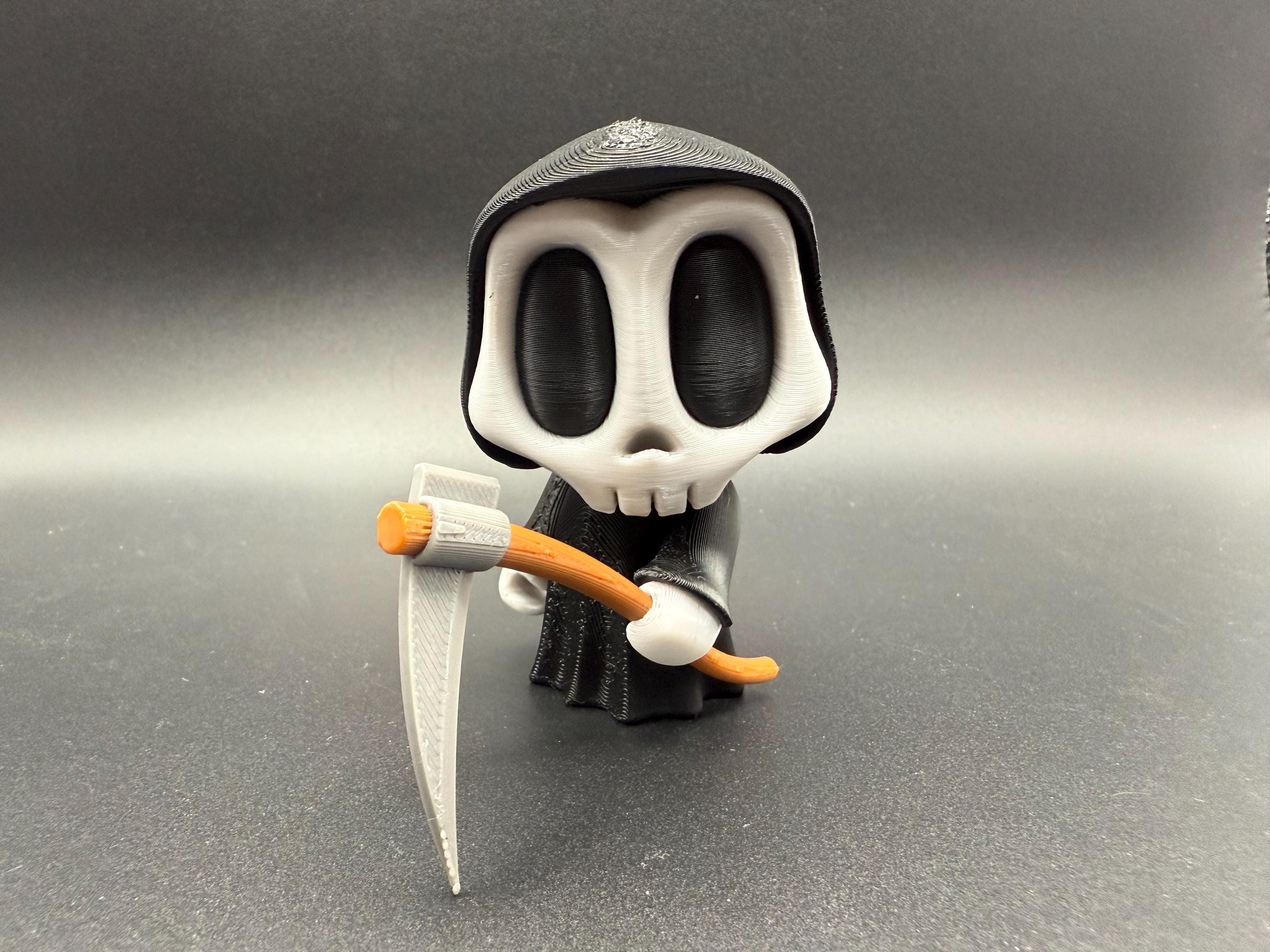 3D Printed Blob Lab Flexi Articulated Skeleton, Grim Reaper and ...