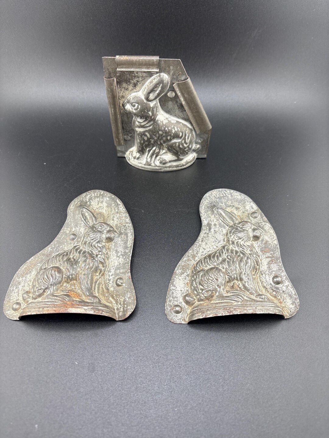 Antique Chocolate Rabbit Mold Set – Small 3x4inch – Complete Mold W ...