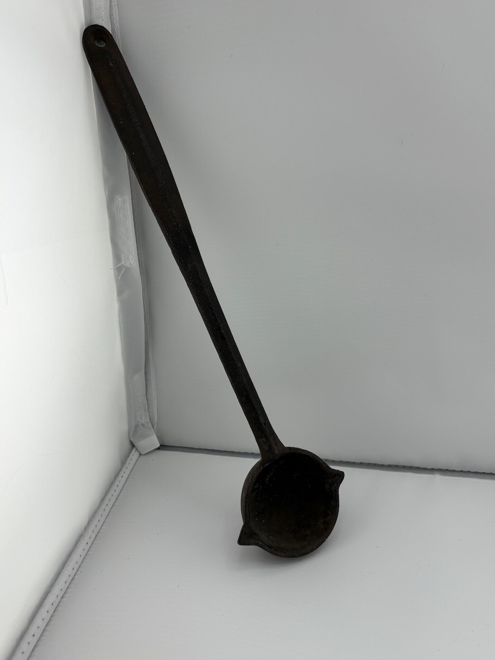 Antique Cast Iron Foundry Ladle: Rustic Industrial Tool Décor, B.P. Co ...