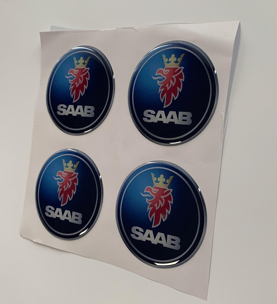 Set of 4 Epoxy Resin Stickers for Center Caps on Saab Car Rims || All ...