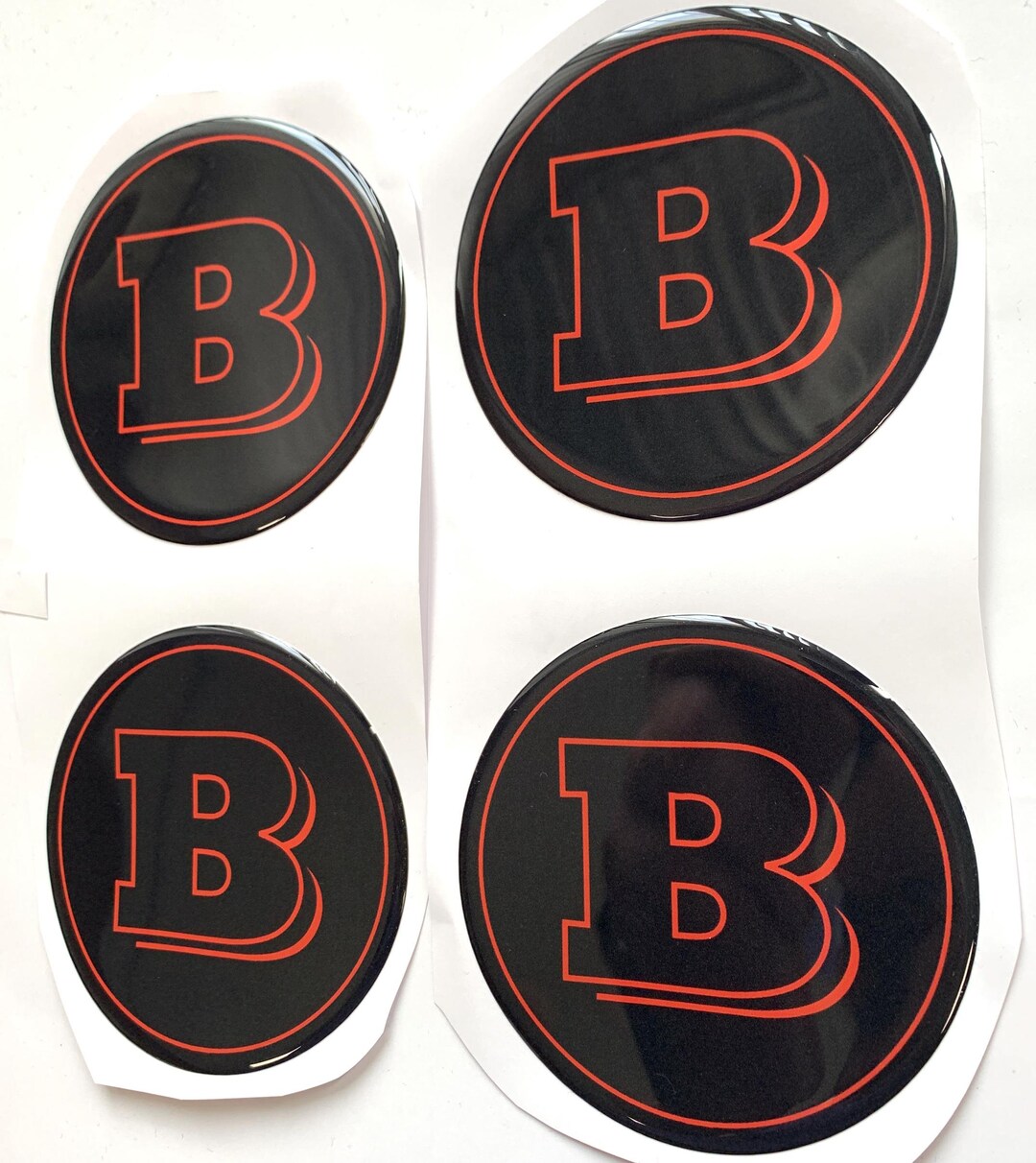 Set of 4 Epoxy Resin Stickers for Center Caps on Brabus Car Rims || All ...
