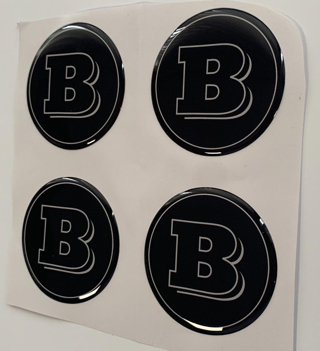 Set of 4 Epoxy Resin Stickers for Center Caps on Brabus Car Rims || All ...