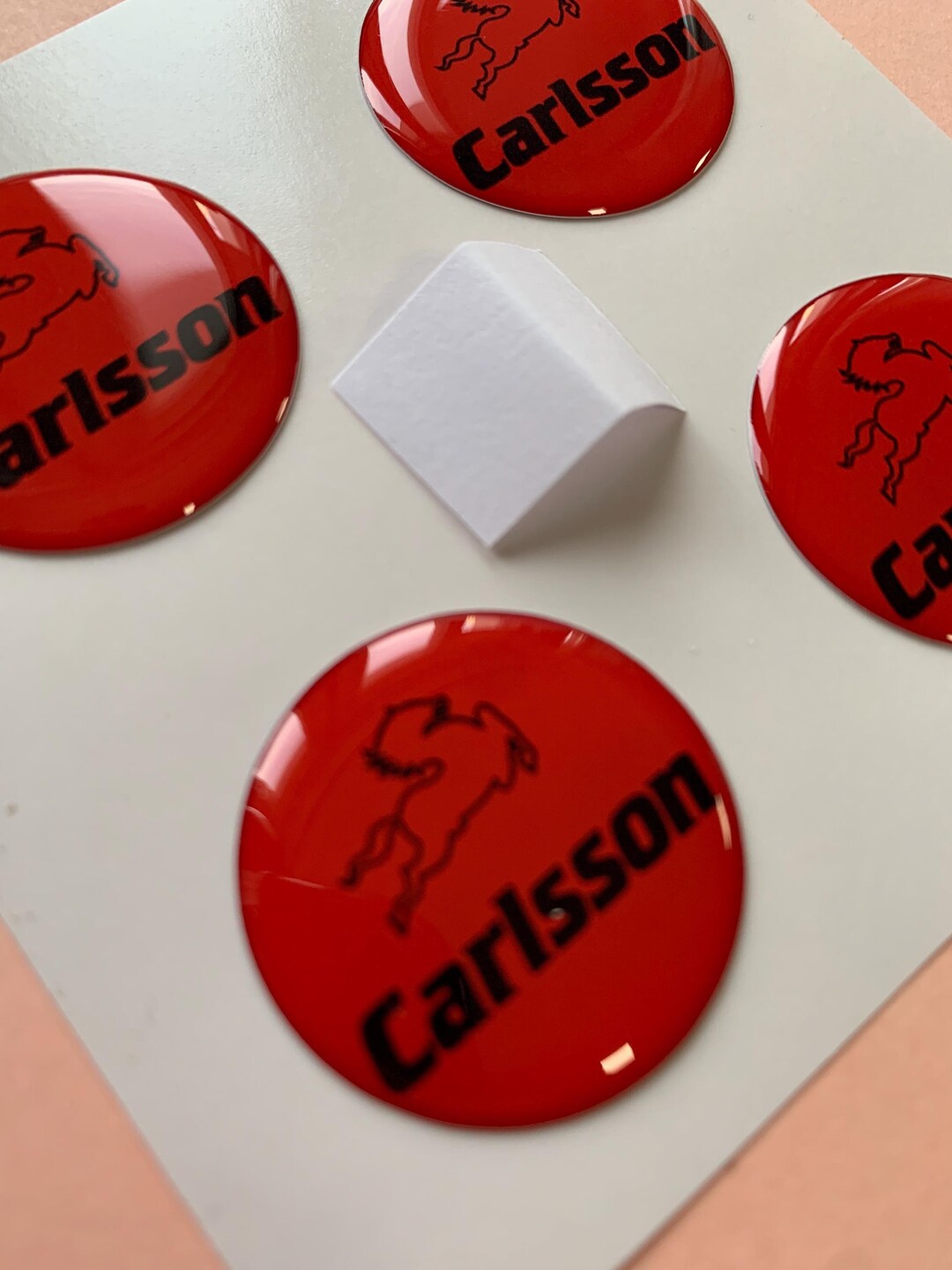 Set of 4 Epoxy Resin Stickers for Center Caps on Carlsson Car Rims ...