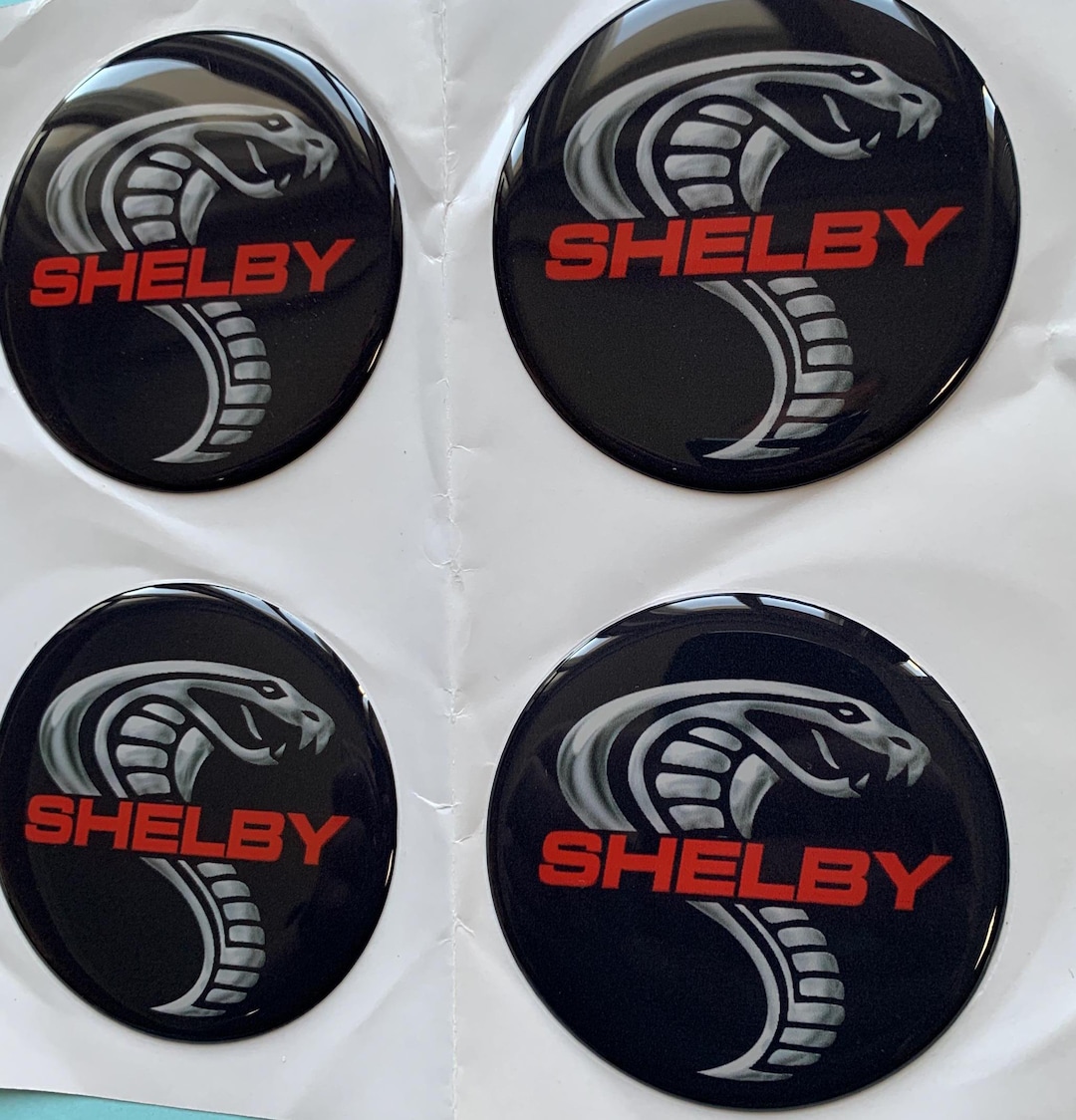 Set of 4 Epoxy Resin Stickers for Center Caps on Shelby Car Rims || All ...