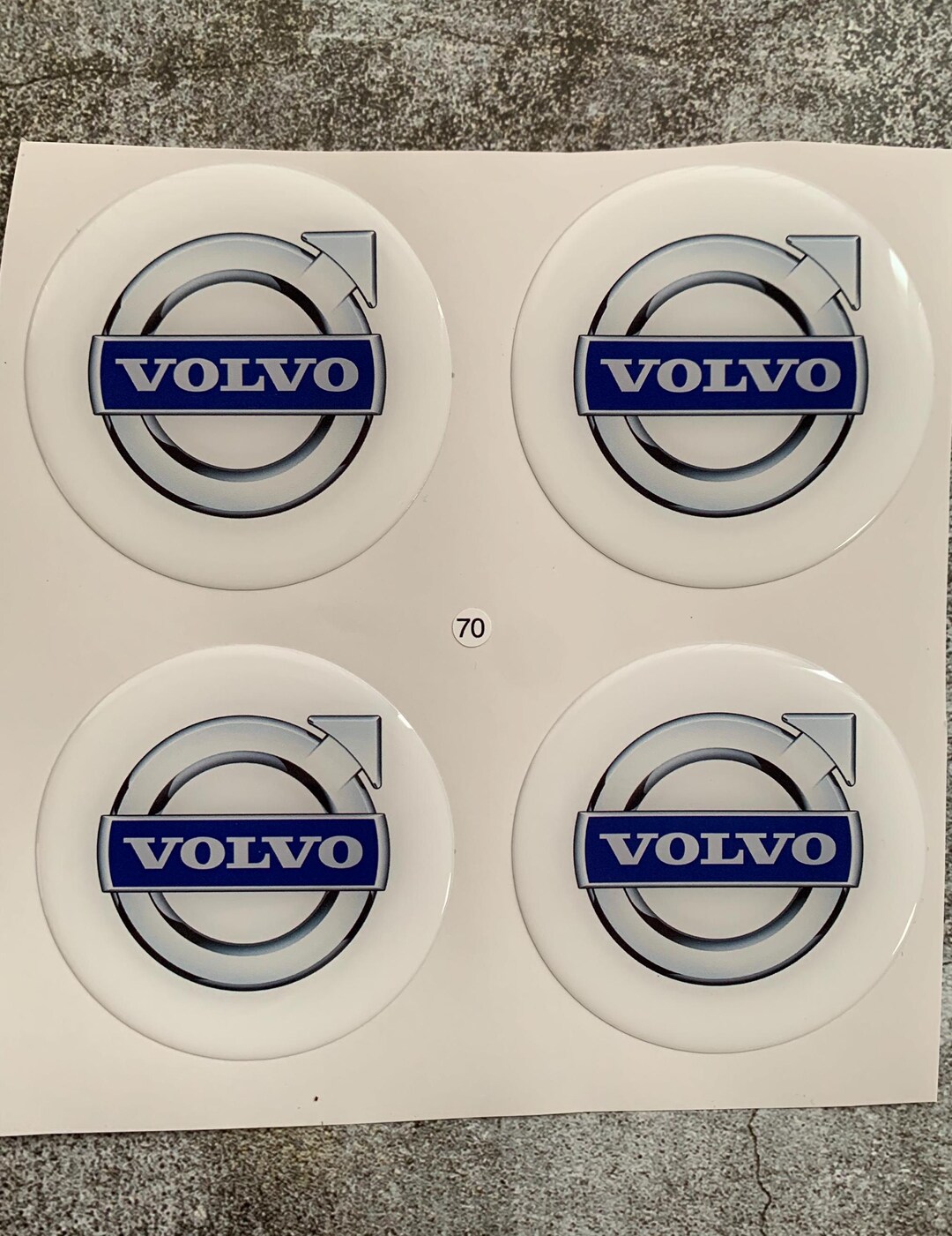 Set of 4 Epoxy Resin Stickers for Center Caps on Volvo Car Rims || All ...