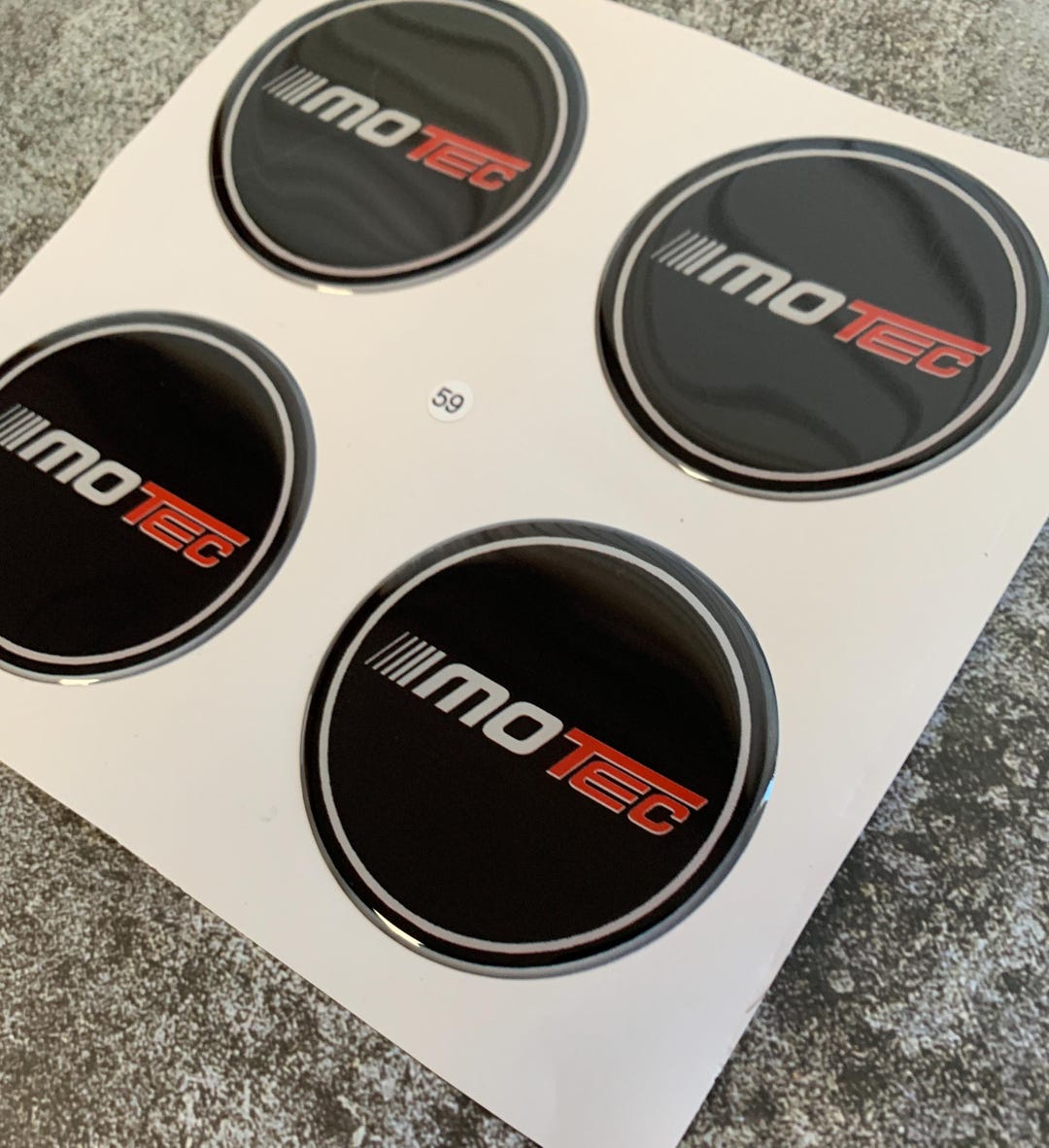 Set of 4 Epoxy Resin Stickers for Center Caps on Motec Car Rims || All ...