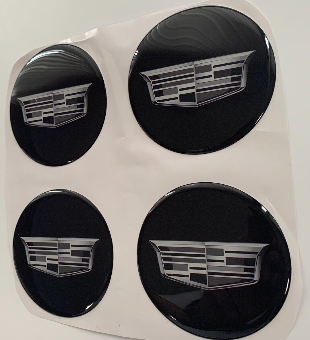 Set of 4 Epoxy Resin Stickers for Center Caps on Cadillac Car Rims ...
