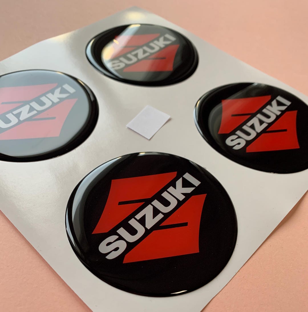 Set of 4 Epoxy Resin Stickers for Center Caps on Suzuki Car Rims || All ...