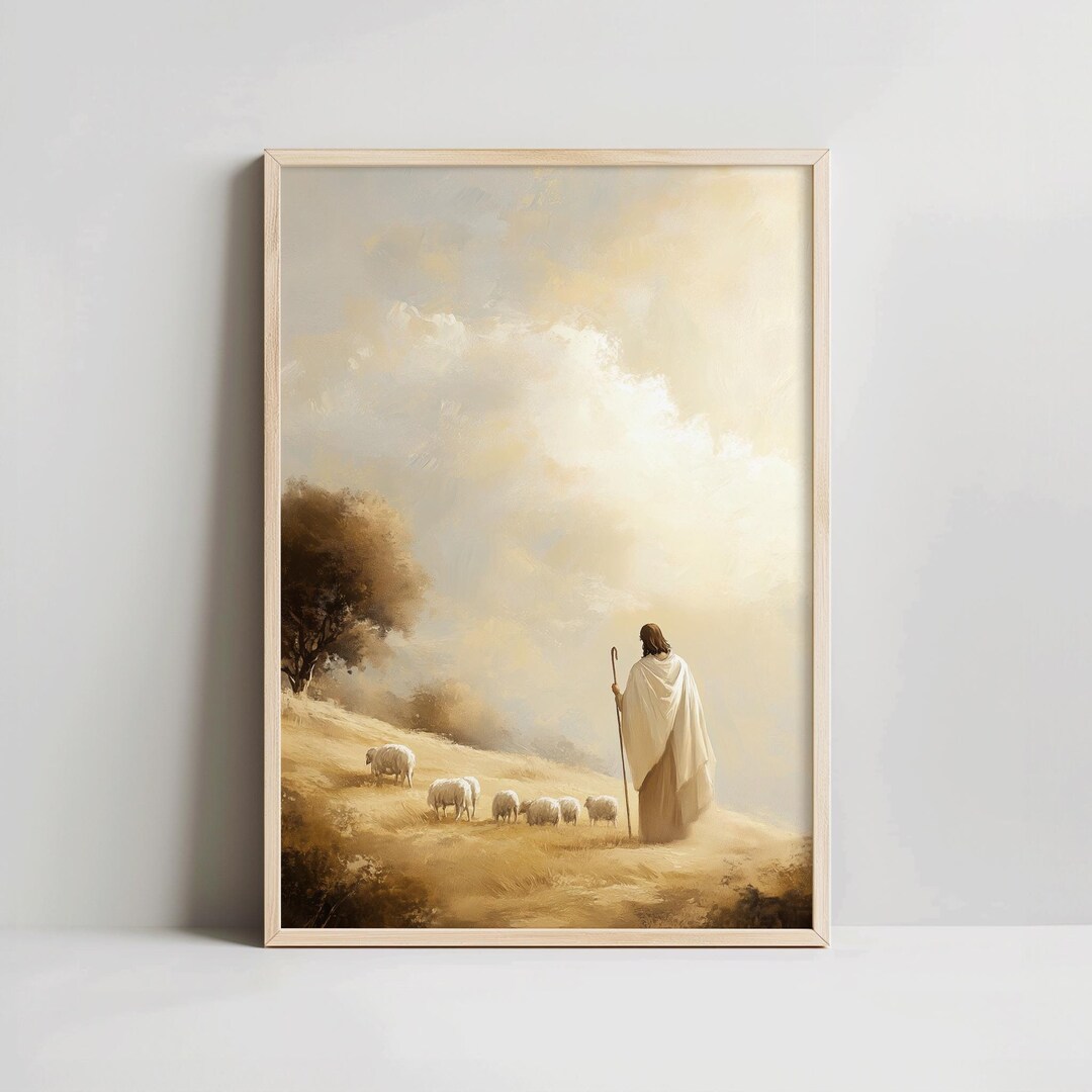 Good Shepherd Jesus Painting: Christian Bible Art (digital Download) - Etsy