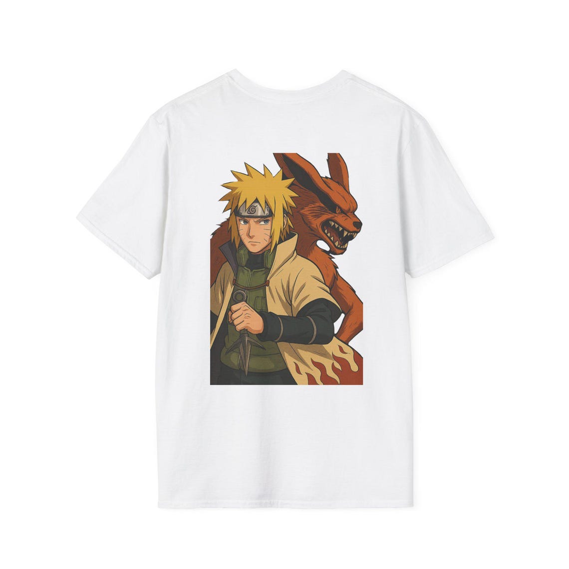 Anime Minato & Kurama Unisex Softstyle T-shirt, Naruto Fan Gift, Manga ...