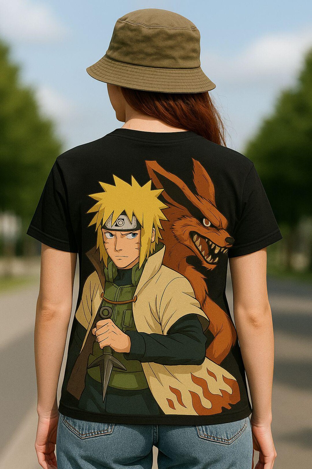 Anime Minato & Kurama Unisex Softstyle T-shirt, Naruto Fan Gift, Manga ...