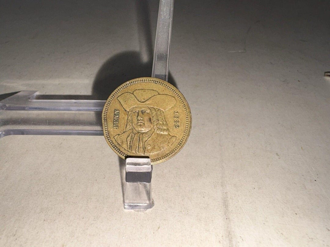 Token US William Penn (pennsylvania Bicentennial) 1882 - Etsy