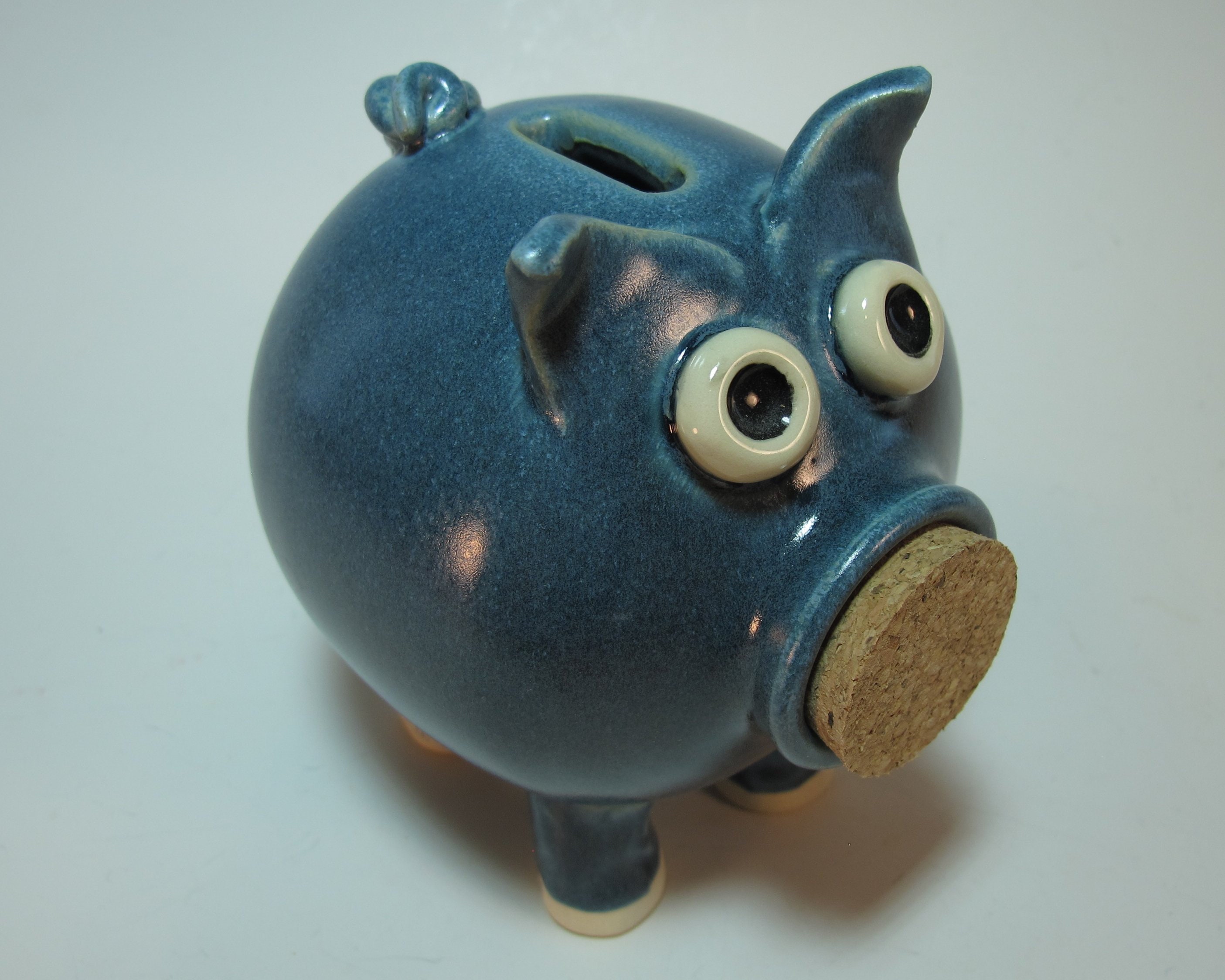 Pottery Bank Pottery Sheep Child COIN Bank Christening Gift Handmade ...