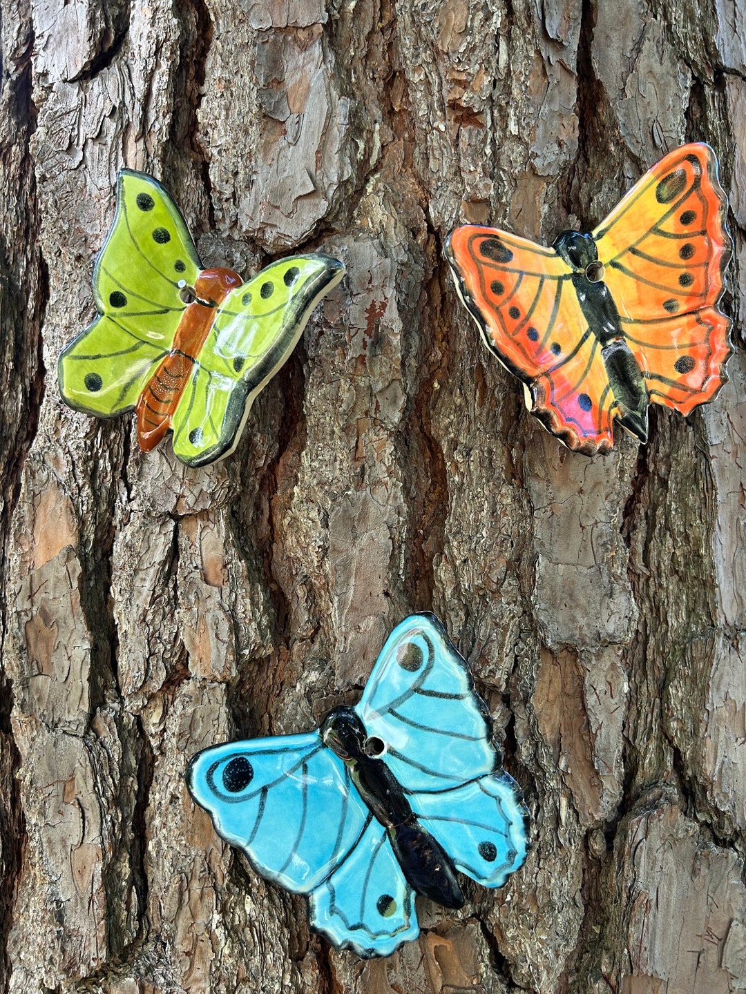 Butterfly Garden Art Outdoor Tree Fence Wall Butterflies Set - Etsy