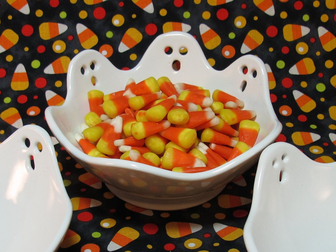 Halloween Candy Dish Ghost Bowl Fall Holiday Party Serving Bowls - 5”-5 ...