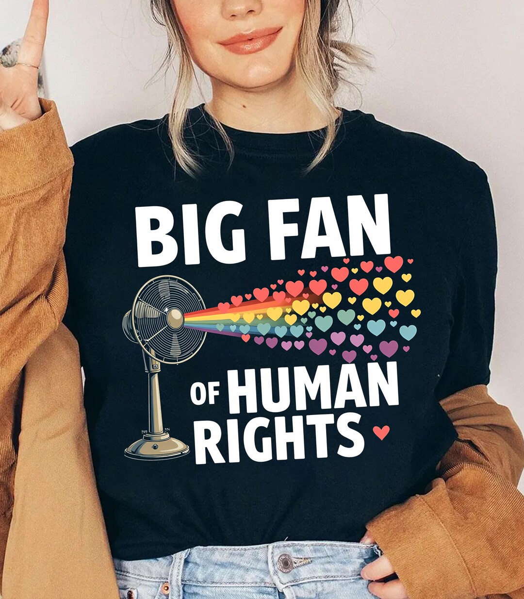 Big Fan of Human Rights Png Activist Png Rainbow Hearts Png Social ...