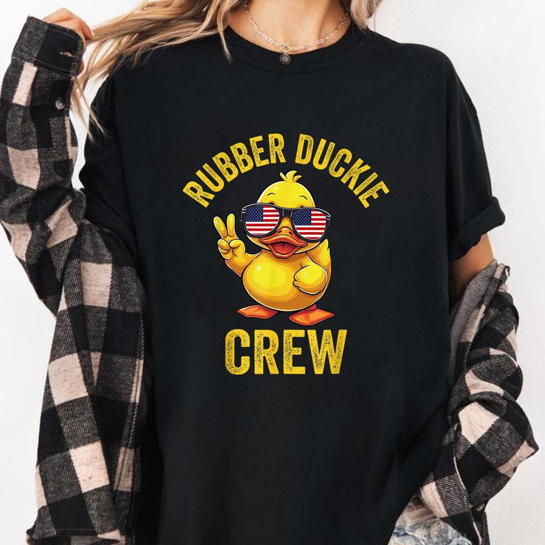 Funny Rubber Duckie Crew Cruise USA Flag Duck, USA Flag Theme, Digital ...