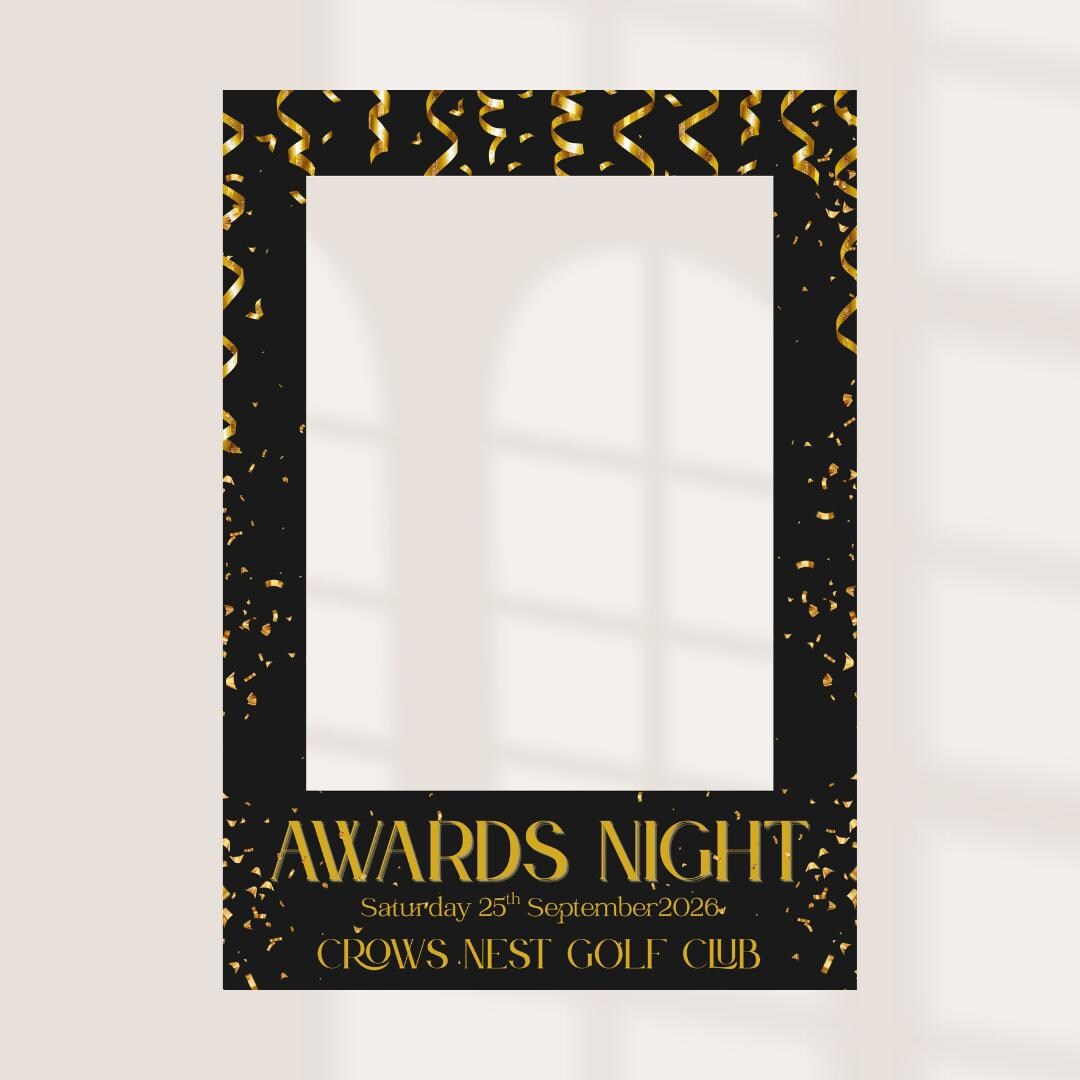 Personalised Awards Night Selfie Frame | Club Awards Night | Black and ...