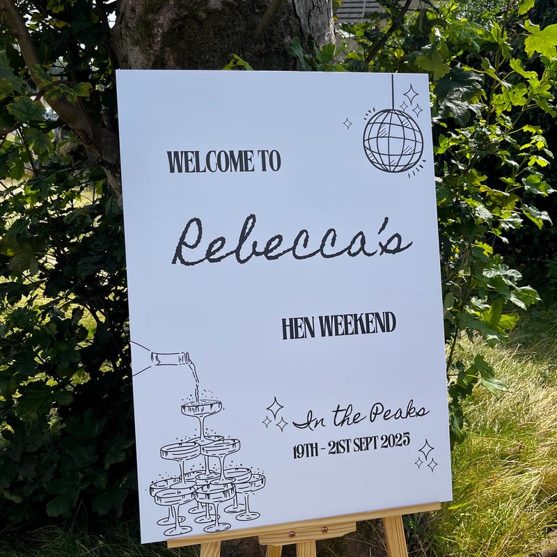 Hen Party Sign Glam - Etsy UK