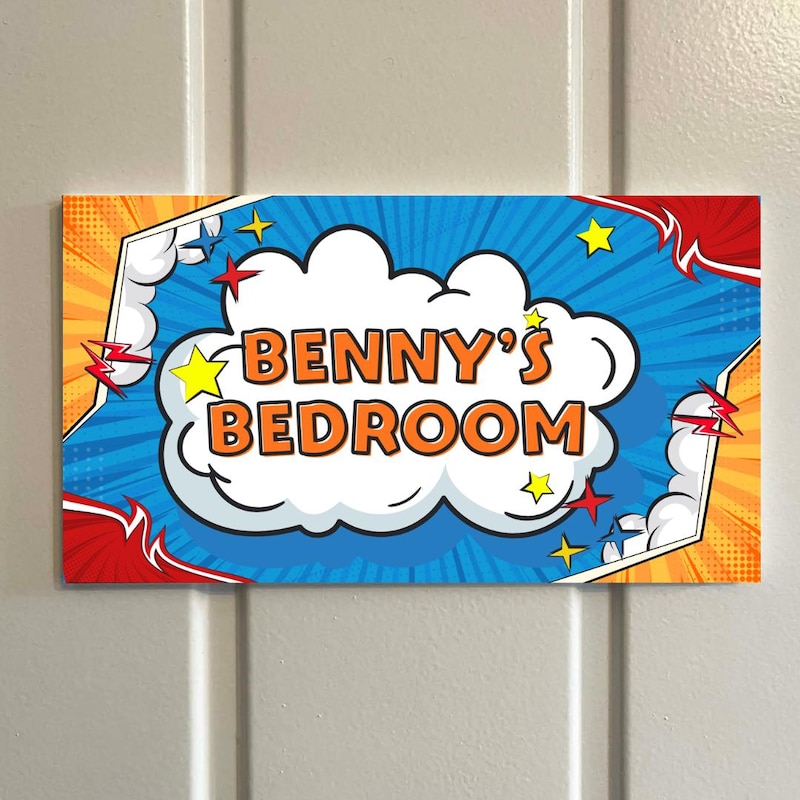 Personalised Comic Sign - Etsy UK