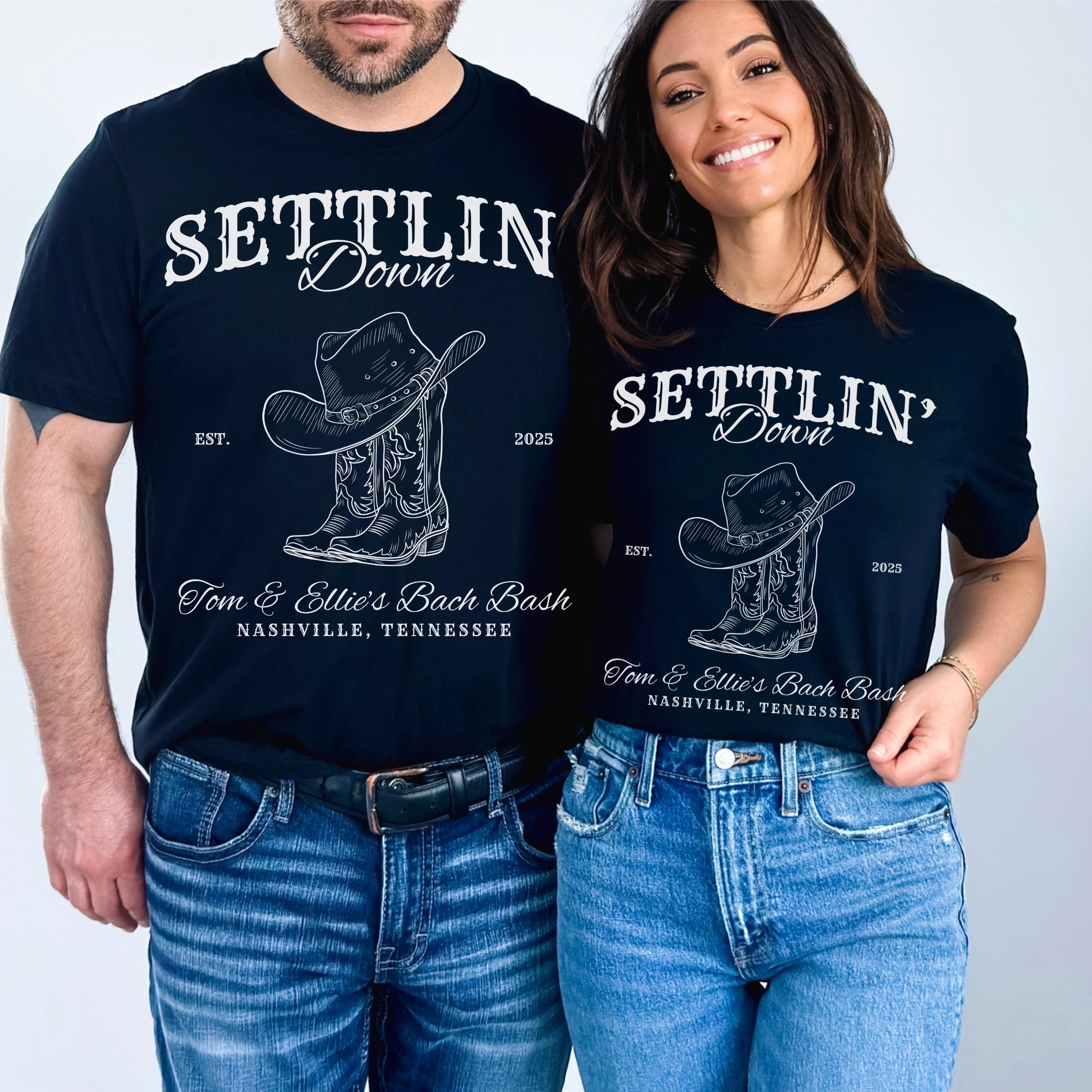 Custom Bachelor and Bachelorette Party Shirt, Western Joint Bach Trip ...