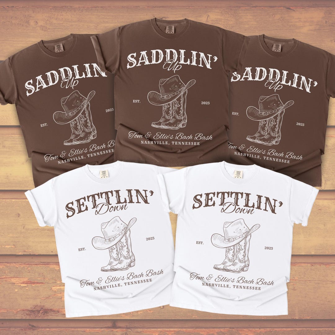 Custom Bachelor and Bachelorette Party Shirt, Western Joint Bach Trip ...