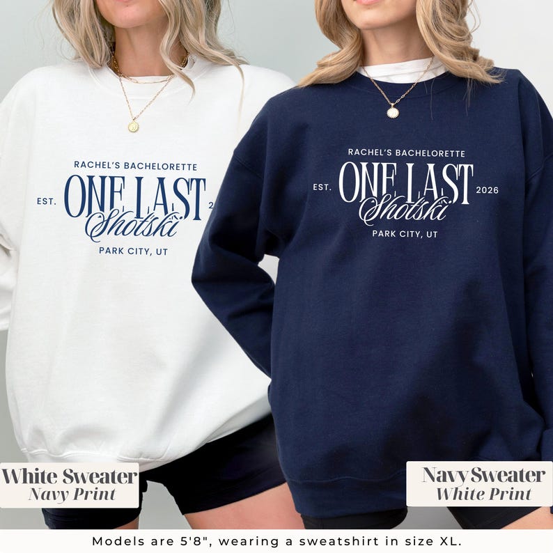 Custom Skiing Bachelorette Sweatshirt, Winter Bach Party Sweater ...
