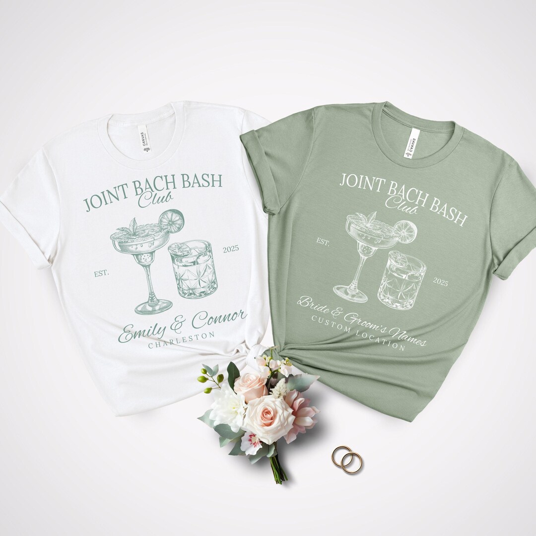 Custom Joint Bachelor and Bachelorette Party Together Shirts, Wedding ...