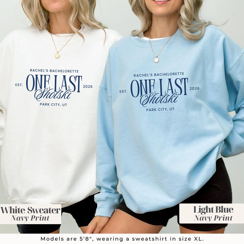 Custom Skiing Bachelorette Sweatshirt, Winter Bach Party Sweater ...