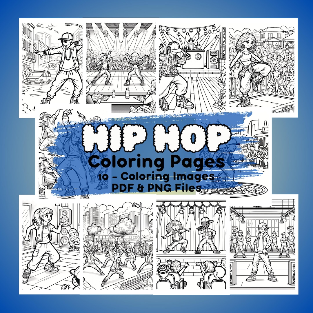 Hip Hop Coloring Pages - 10 Printable Dance Coloring Sheets for Kids ...