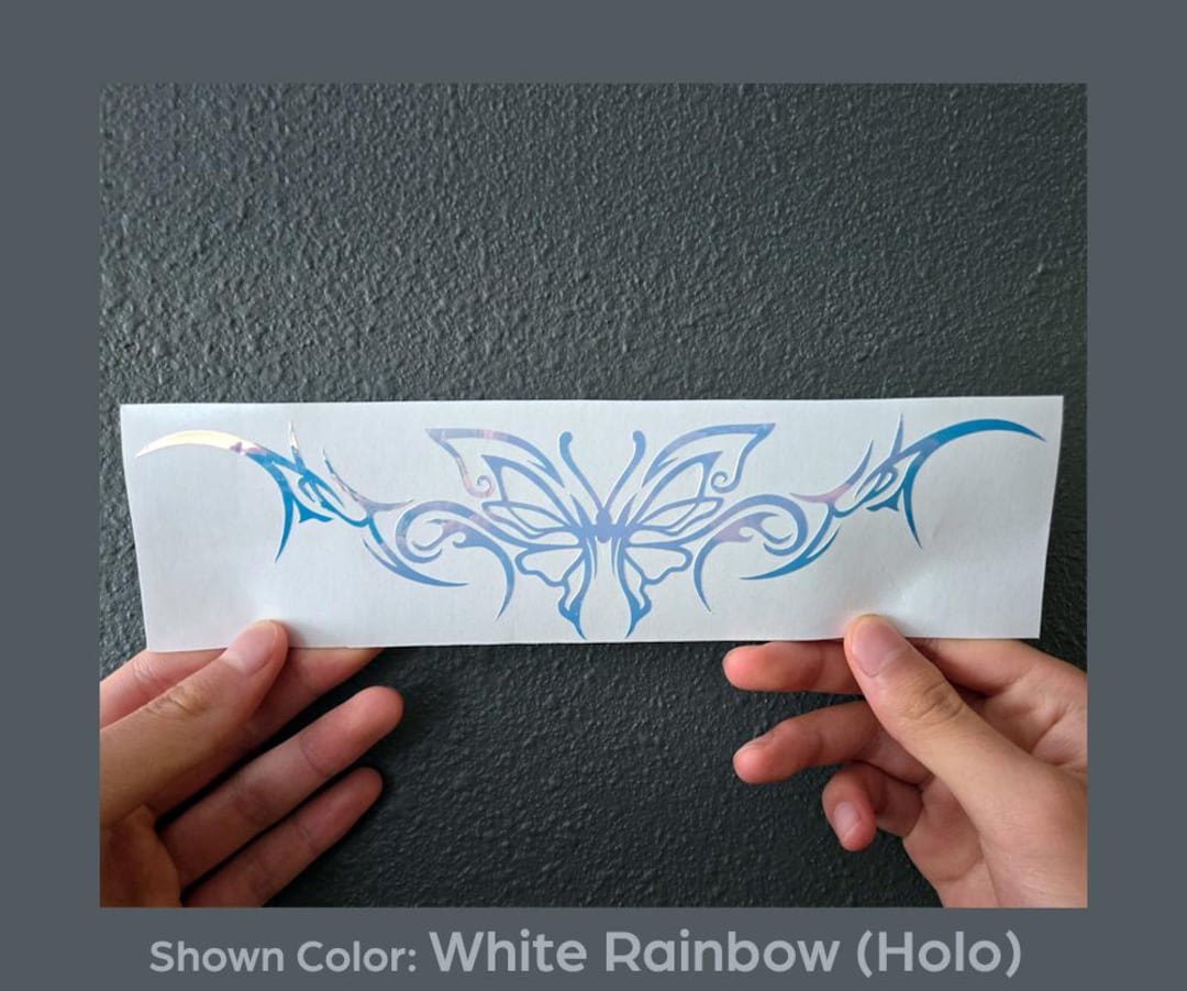 Butterfly Car Decal: Tribal Y2K Vinyl Sticker for Laptop, Window ...