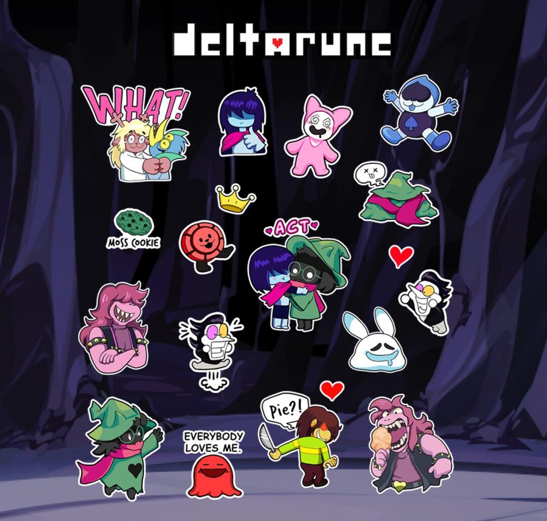 Deltarune Sticker Sheet – Cute Vinyl Game Stickers, Ralsei Kris Susie ...