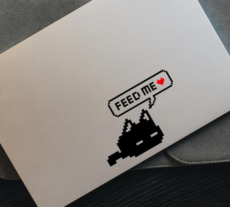 Funny Cat Gas Cap Decal: Pixel Art Retro Gamer Car Sticker - Etsy