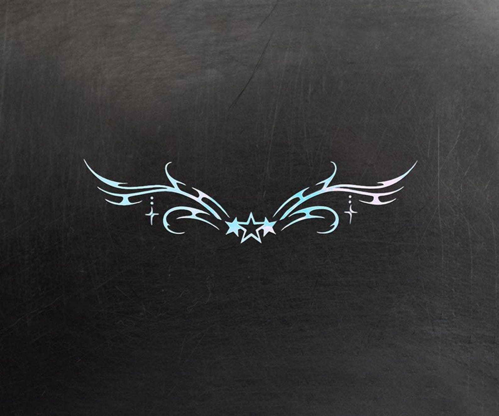 Y2K Tribal Star Car Decal: Vinyl Sticker for Car Window, Bumper, Laptop ...