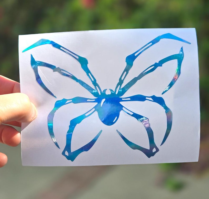 Gothic Butterfly Spider Car Decal: Edgy Vinyl Sticker, Halloween ...