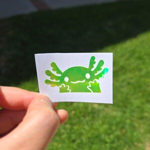 Cute Axolotl Peeker Mirror Decal, Rearview Car Sticker, Kawaii Axolotl ...