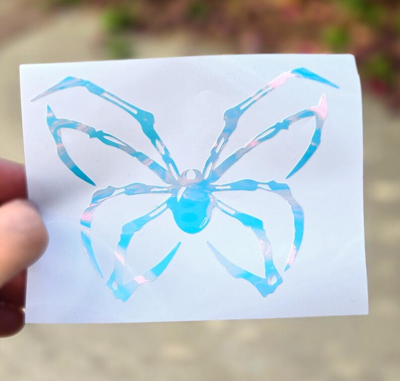 Gothic Butterfly Spider Car Decal: Edgy Vinyl Sticker, Halloween ...