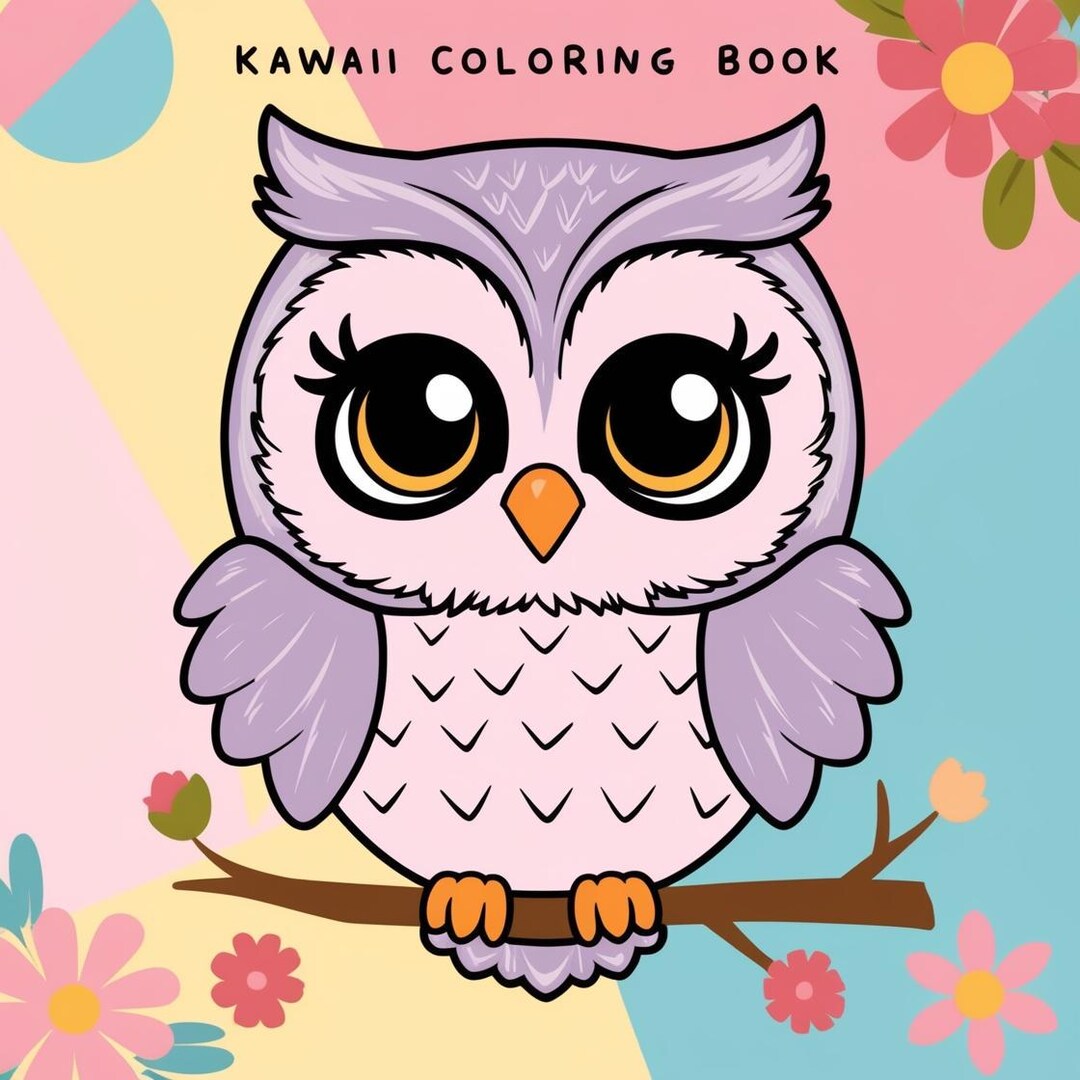 Cute Owls Coloring Book, Pdf, Printable Images, Coloring, Relax - Etsy