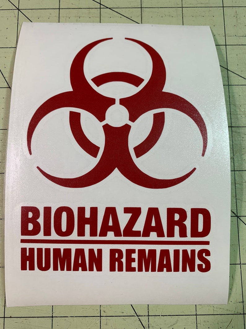 Biohazard Label Human Remains Decal HRD Sticker Vinyl | Etsy
